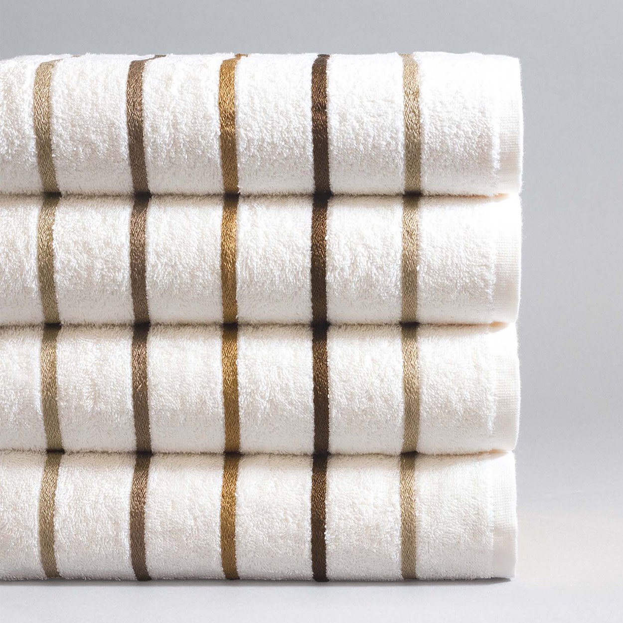 Premium Pool Towel 17 LB/DZ Sand Castle Stripe 30"x60" | Standard Textile